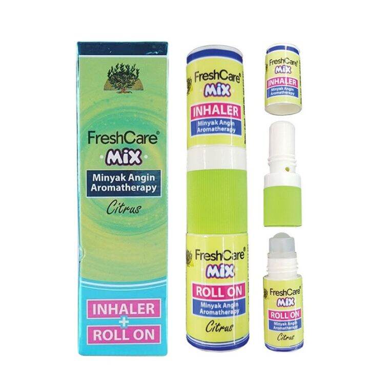 FRESHCARE MIX CITRUS ROLL ON + INHALER 10 ML - MINYAK AROMATHERAPY ...