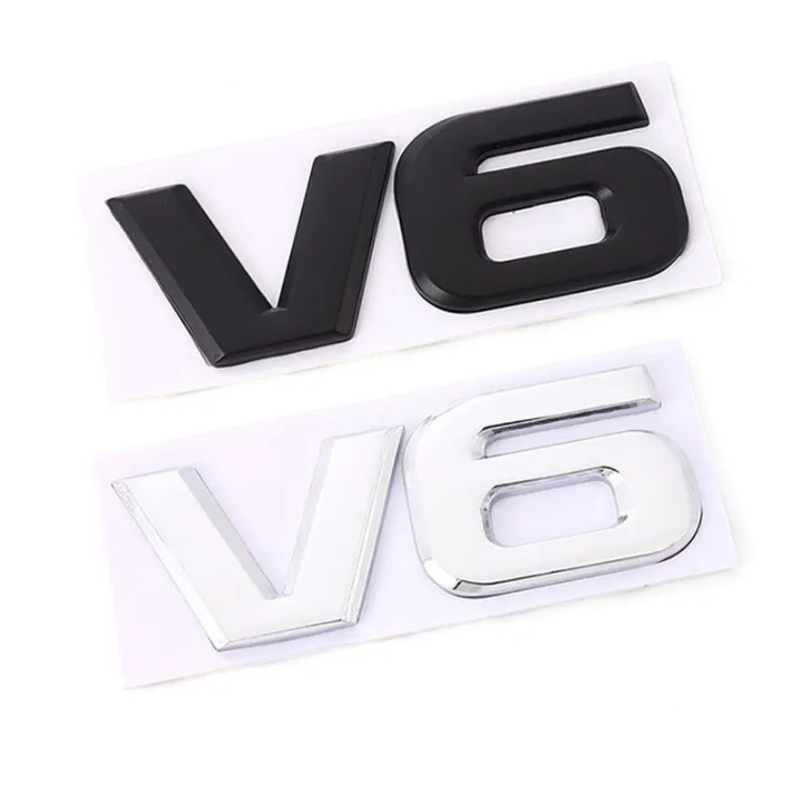Cars 3D Car V6 Logo Sticker Emblem Auto Badge Decal for Chevrolet BMW Audi VW Ford Fiesta ...