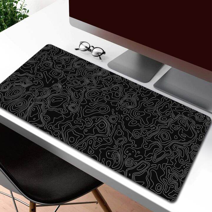 Mousepad Simple Line Gamer Art Large Table Mat Game Non-Slip Computer ...