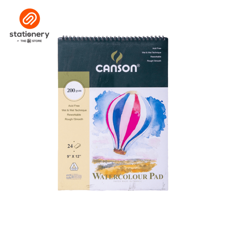 Canson Watercolour Pad 200gsm 9x12" 24 Leaves | Lazada PH
