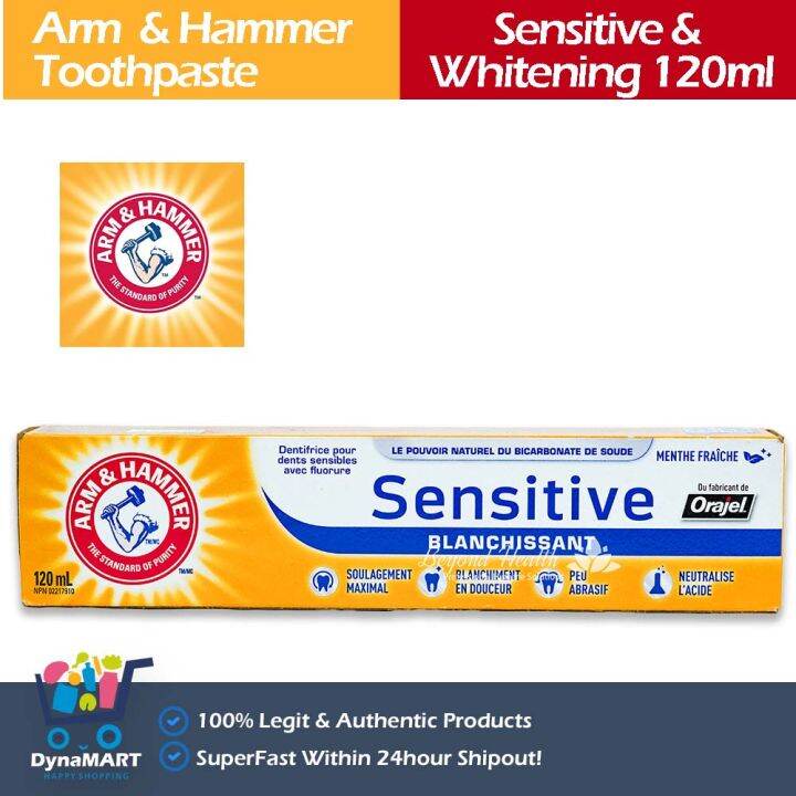 Arm & Hammer Sensitive Toothpaste Whitening Fresh Mint 120ml DynaMart ...