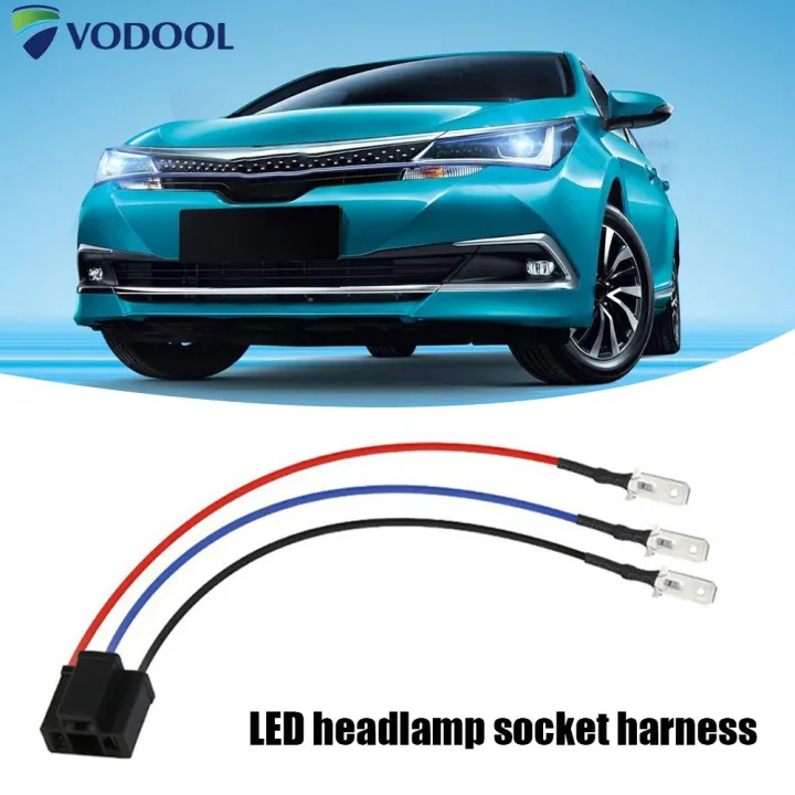Car LED Headlight Lamp Bulb Socket Wiring Harness Female Head Connector ...