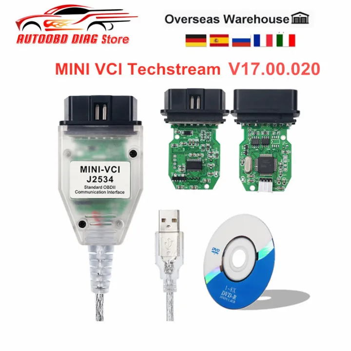 Mini VCI V17.00.020 Car Diagnostic Tool Mini VCI J2534 TIS Techstream ...