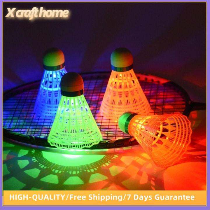 X CRAFT HOME 2/3/4/8Pcs Glowing LED Badminton Ball Light Up Plastic ...