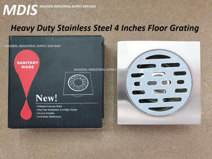 Heavy Duty 8503 Stainless Steel SUS304 4 Inch X 4 Inch Floor Grating Set | Lazada