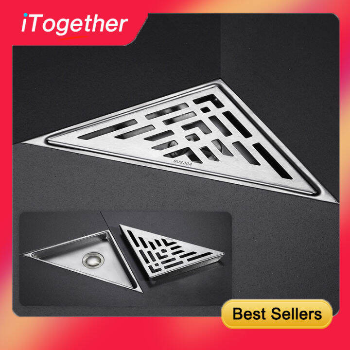 Triangle Floor Drain Stainless Steel 304 Deodorant Floor Drain Corner ...