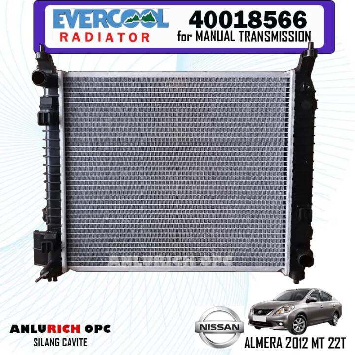 EVERCOOL RADIATOR ASSEMBLY FOR NISSAN ALMERA 2012 M/T 22T PART NO ...