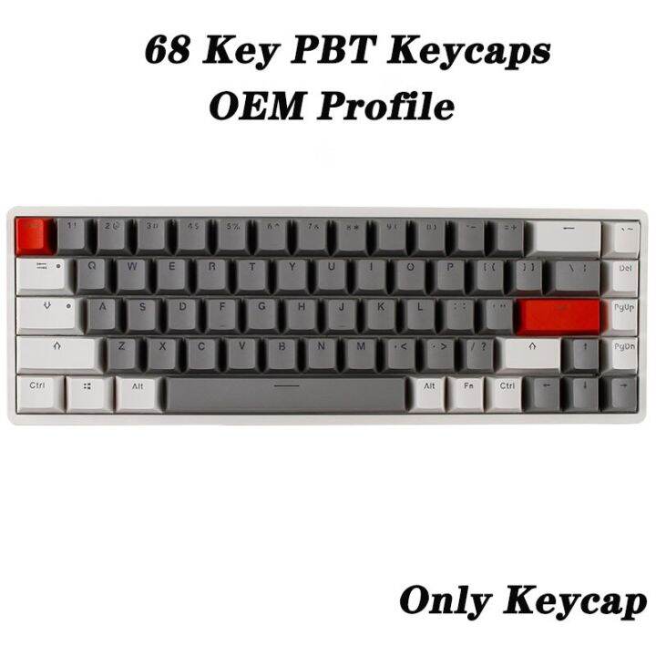 68 Keys Set PBT Keycaps Gaming Mechanical Keyboard Key cap Teclado ...