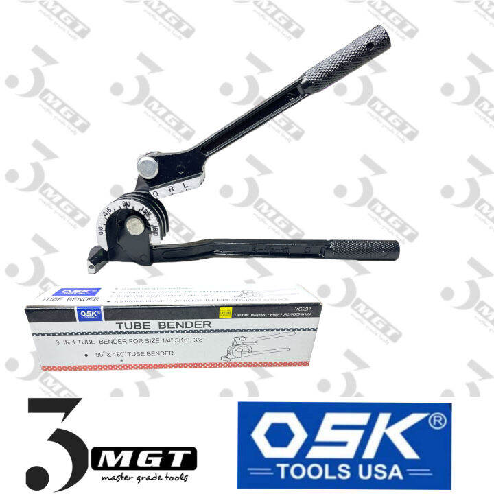 OSK TOOLS USA 3 in 1 Manual Tube Bender For 1/4, 5/16, 3/8 Tube Bending ...