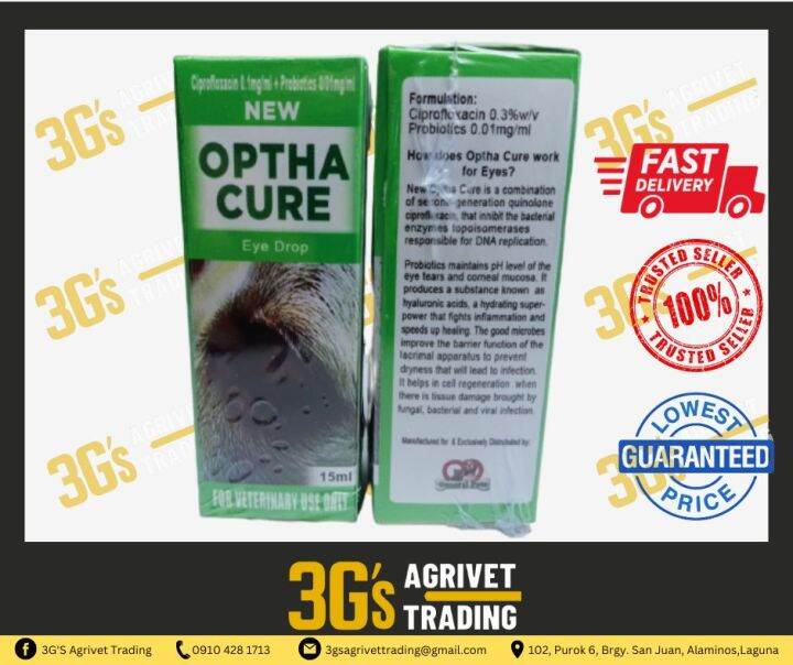 [3G AGRIVET] 1 PC OPTHA CURE EYE DROP 15mL / PROBIOTICS / FOR FUNGAL ...