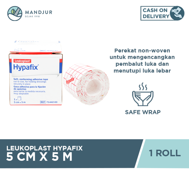 Hypafix Plaster Roll 5 CM x 5 M - Perekat Luka Lebar Non Woven | Lazada ...