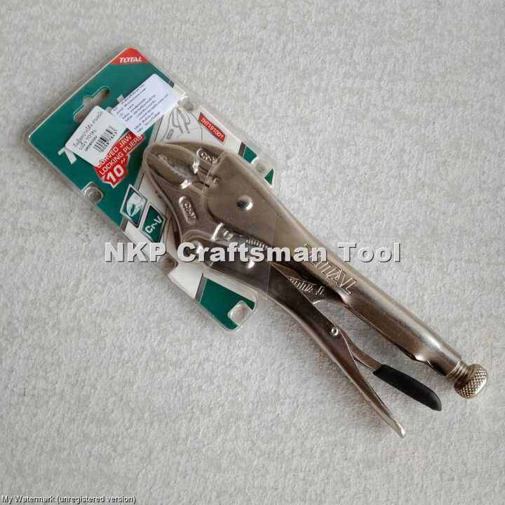 ของแท้ 100% Total คีมล็อค ปากโค้ง ตัดลวด ขนาด 10 นิ้ว รุ่น THT191001 ...