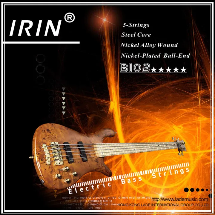 Irin 4-String 5-String เบสไฟฟ้าชุดสายแกนเหล็กโลหะผสมชุบนิกเกิลแผลเบสสาย ...