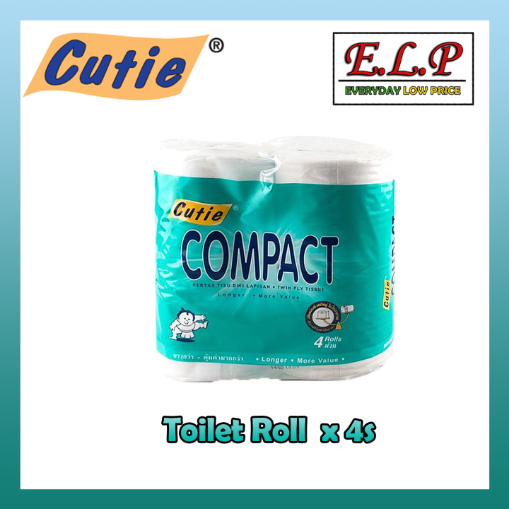 Cutie Compact Toilet Tissue/Toilet Roll (4 Rolls) | Lazada