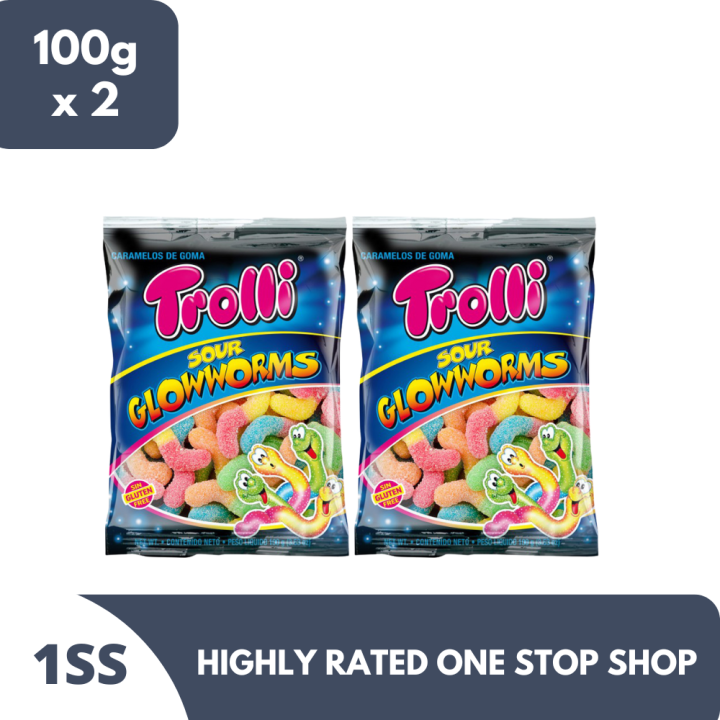 Trolli Sour Glow Worms 100g x 2 | Lazada PH