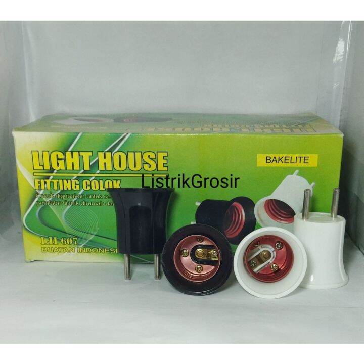 Fiting Fitting Colok Lurus Tanpa Saklar Bakelite Anti Bakar | Lazada ...
