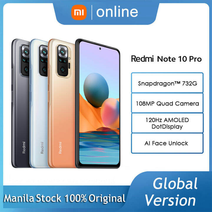 XIAOMI Redmi Note 10 Pro 8GB+128GB Global Version 108MP Quad Camera ...
