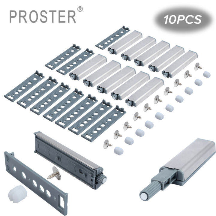 Proster 10 PCS Cabinet Latch Door Drawer Push To Open System Damper ...