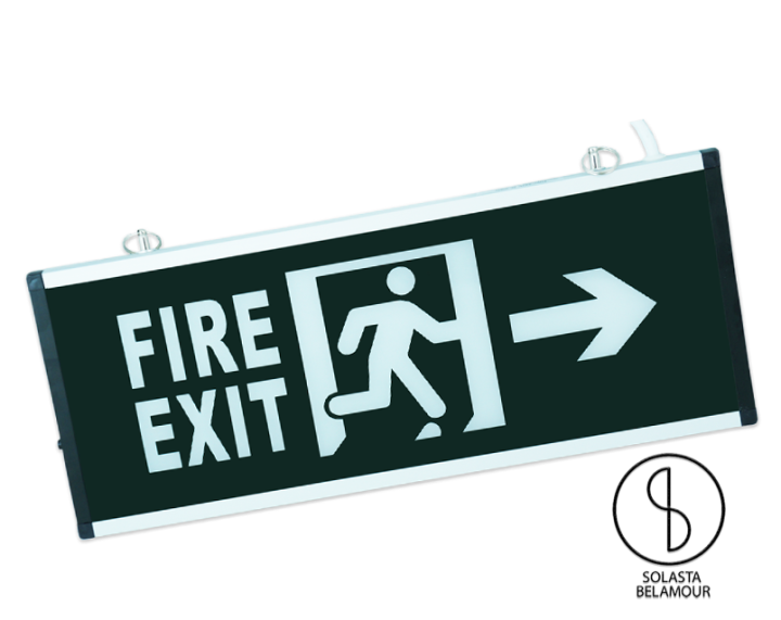 RECHARGEABLE LED EXIT SIGN GLASS DOUBLE FACE SINGLE FACE BY SPECTRUM ...