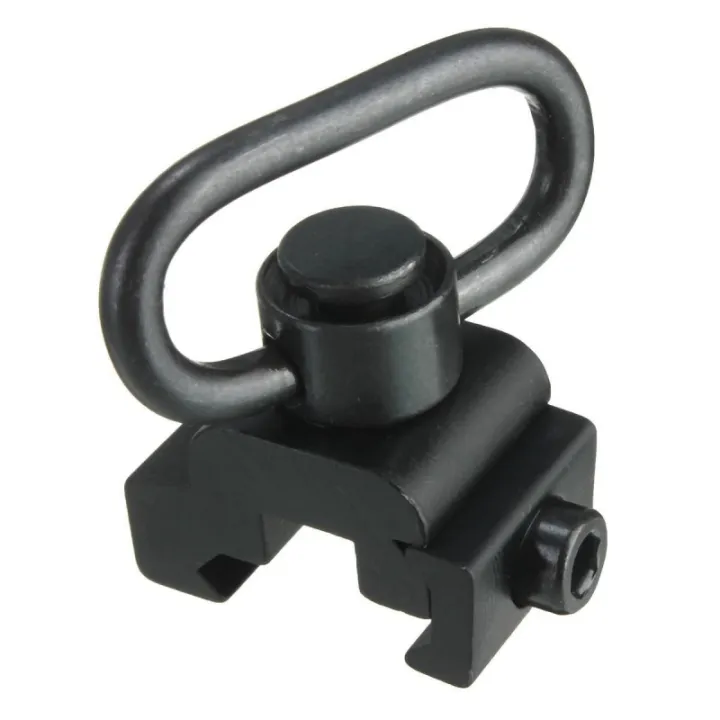 Quick Release Detach QD Sling Swivel Attachment w/ 20mm Picatinny Rail ...