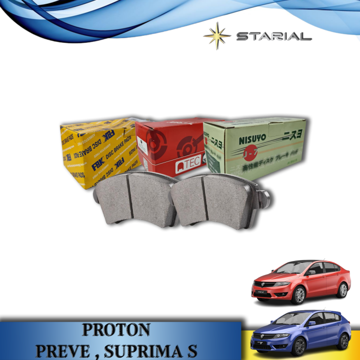BRAKE PAD / PROTON PREVE , SUPRIMA S / 1 SET / TRW , NISUYO , FBK ...