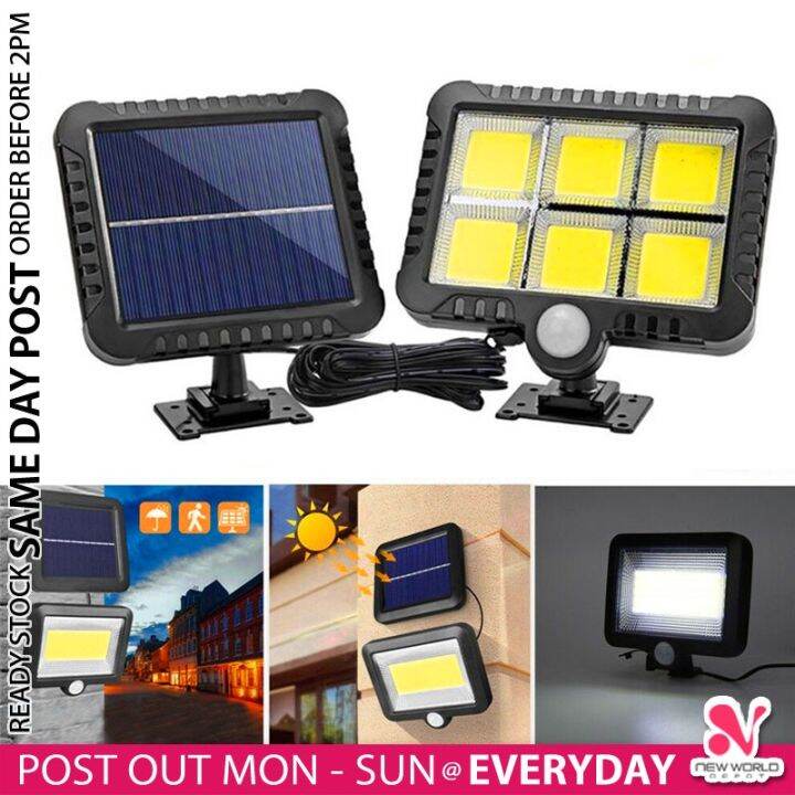 𝗡𝗜𝗚𝗛𝗧 𝗦𝗘𝗡𝗦𝗢𝗥 》Auto On Off Motion Sensor Solar LED COB Split Wall Light ...