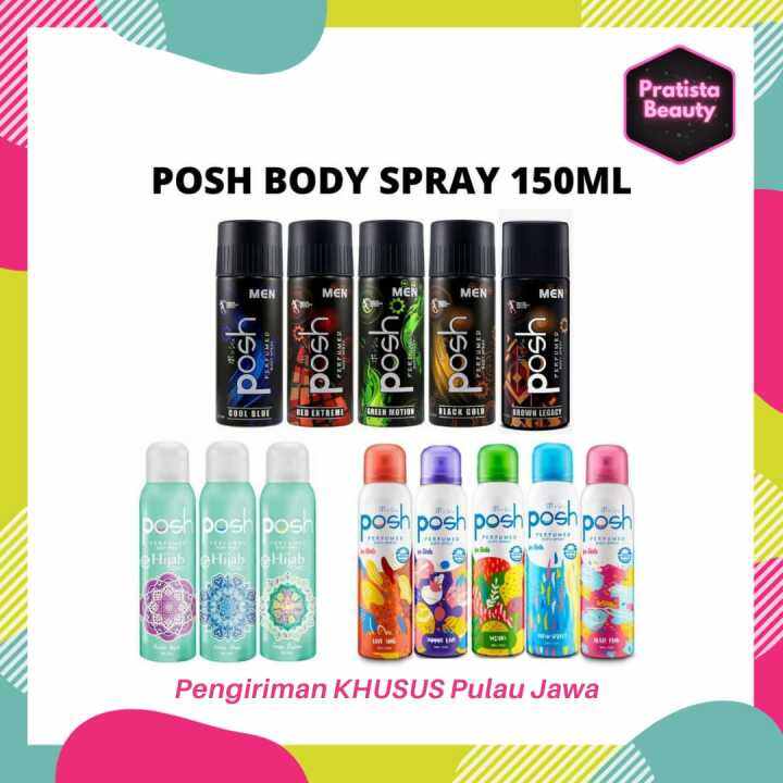 Posh Men / Women Girls Perfumed Parfum Pria Wanita Body Spray Botol ...