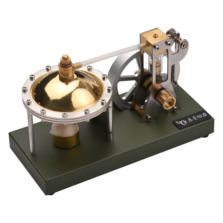 Hot Air Stirling Engine Motor Model Flywheel & Saucer Design Full Metal ...