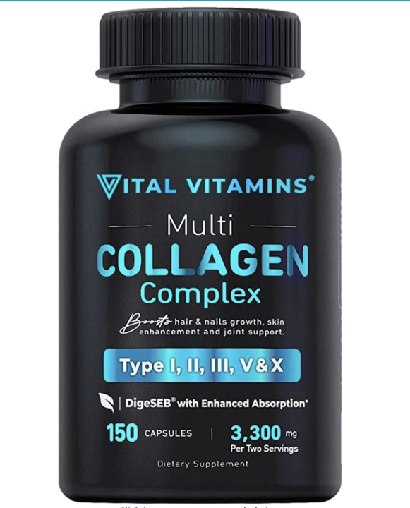 ORIGINAL FROM USA!!! Vital Vitamins Multi Collagen Complex - Type I, II ...