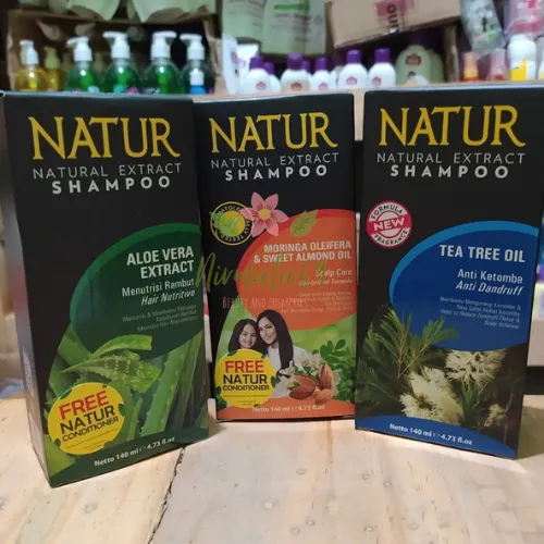 NATUR SHAMPOO NATURAL 140 ML / Natur Shampo Aloevera / Natur Shampo Tea ...