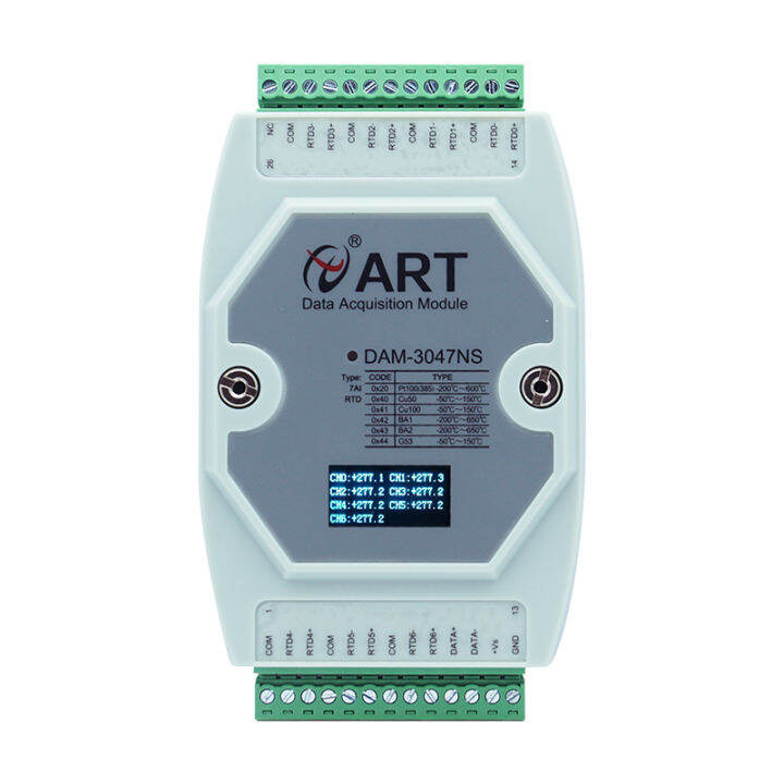 7 Channel 16-bit RTD PT100 PT1000 og Input Module 10Hz RS485 Data ...