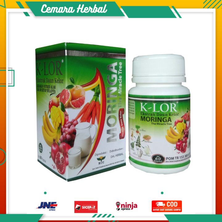 Kapsul Ekstrak Daun Kelor Kapsul K-Lor Darusyfia MORINGA Herbal Nutrisi ...