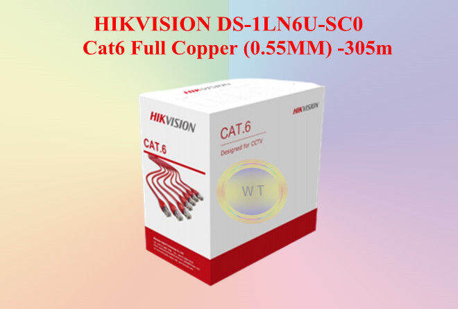 HIKVISION Cat6 Full Copper Network Cable - 305M (DS-1LN6U-SC0) | Lazada