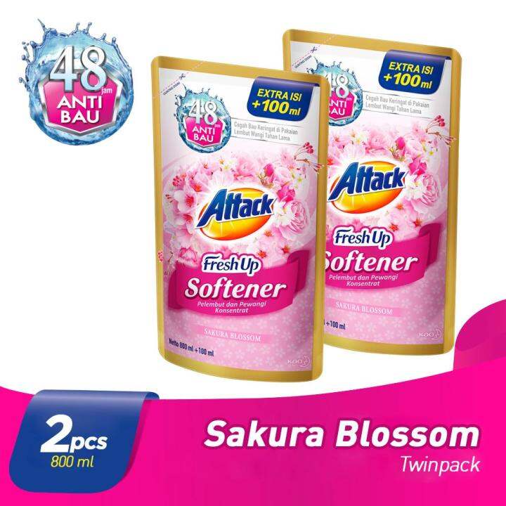 Attack Fresh Up Softener Sakura 800 mL - Twinpack (Deterjen Cair ...
