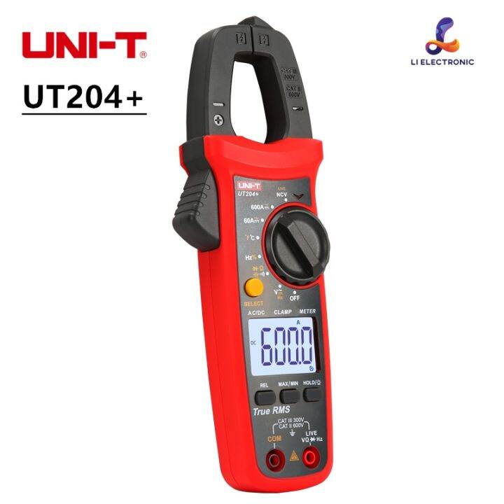 ♛UNI-T Digital Clamp Meter Multimeter UT203 UT204+ UT202A+ AC DC Volt Current Resistance ...