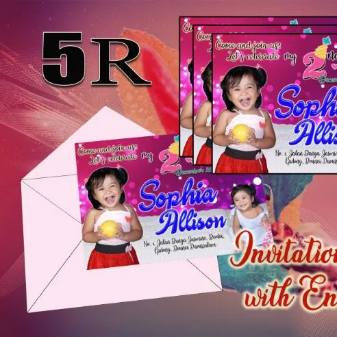 5R INVITATION CARD with Envelope (20pcs) | Lazada PH