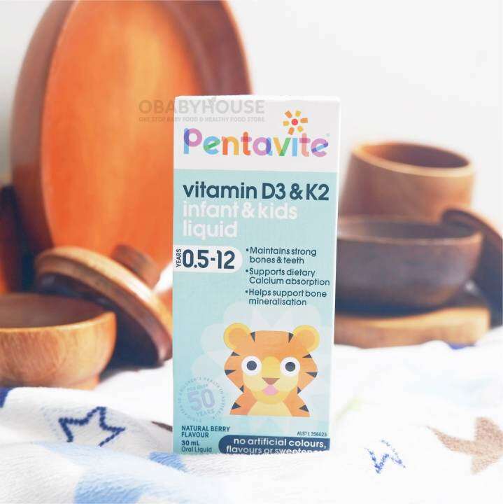 Pentavite Vitamin D3 & K2 Kids Liquid 30 ml | Lazada Indonesia