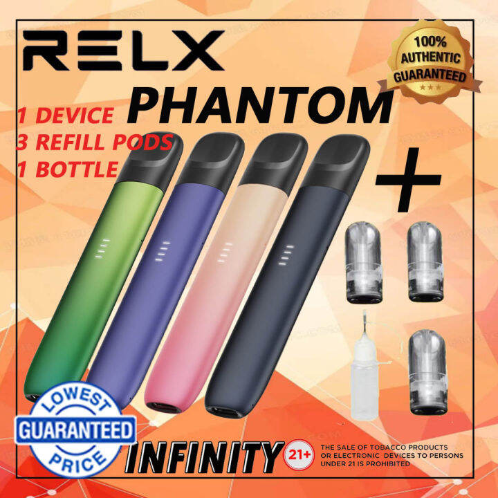 【1 Device+3 Refill Pods】Rel x/relix/rlex Infinity/ Essential/ Phantom ...