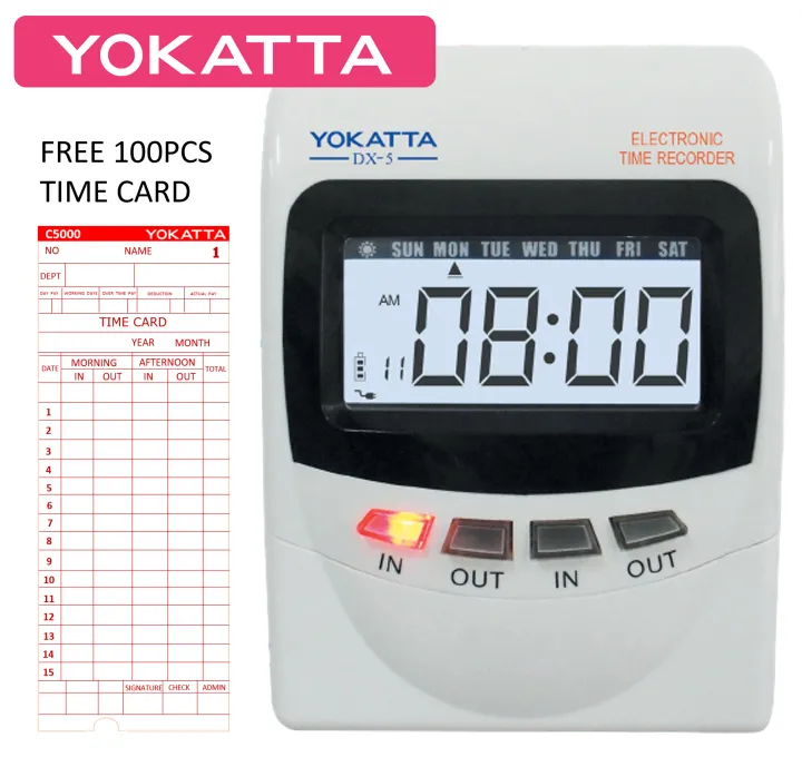 Bundy Clock with FREE 100 pcs. Time Card, Time Recorder machine, Analog ...