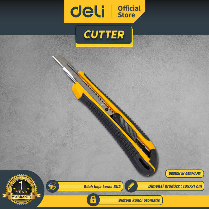 Deli Cutter dengan pisau baja SK2 sistem kunci otomatis perkakas E2039 ...