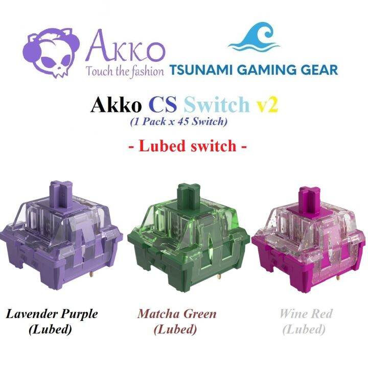 Bộ Switch Akko CS Switch Lavender Purple (Lubed)/ Matcha Green (Lubed ...
