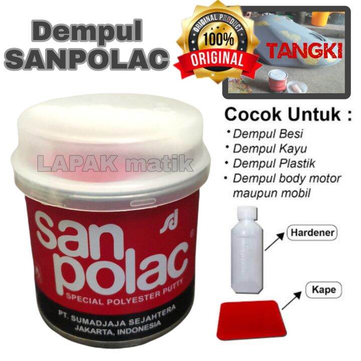 Dempul SANPOLAC Dempul Plastik SANPOLAC 250gram | Lazada Indonesia