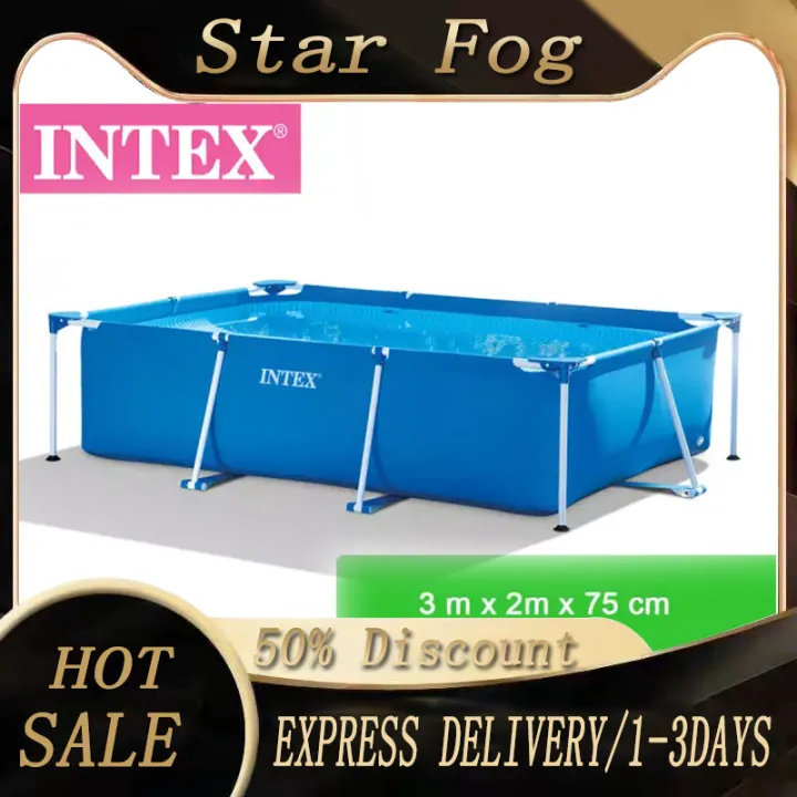 【Time-limited Promotion】Intex 28272 Rectangular Frame Pool 3m x 2m x 0 ...
