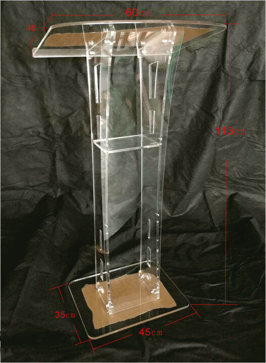 Simple and transparent podium podium crystal podium acrylic presiding ...