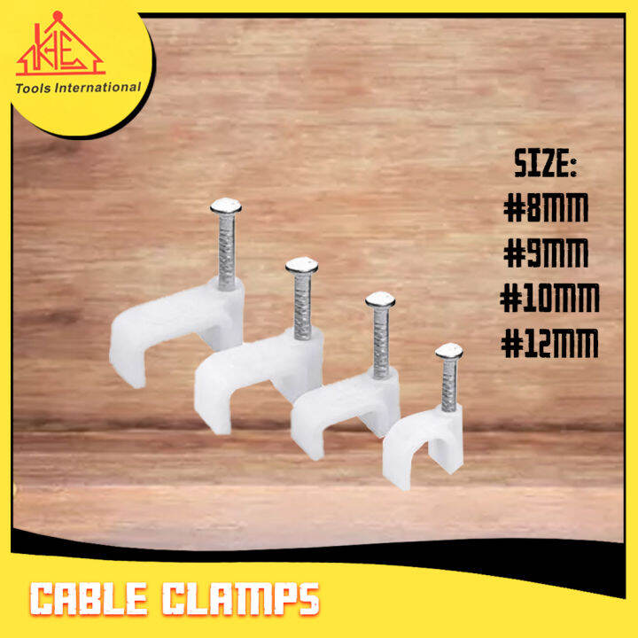 RDR-C96/(100PCS PER PACK)PVC Cable Clips FLAT Nail Type Cable Clamps Heavy Duty | Lazada PH