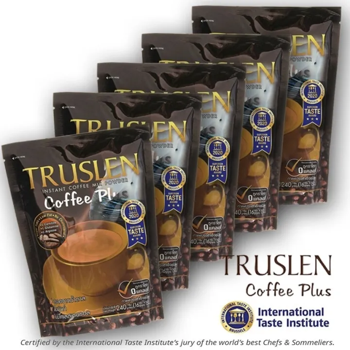 Truslen Coffee Plus ทรูสเลน คอฟฟี่ พลัส 16g/ 15 ซอง Truslen Coffee Plus ...