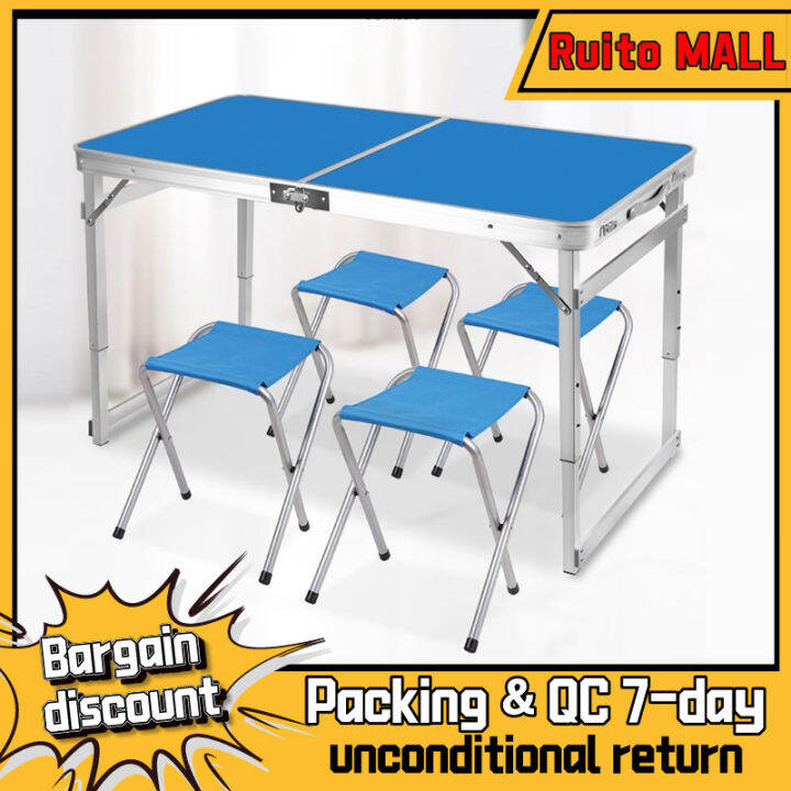 Outdoor Foldable Table and Chair Set Camping Table Aluminum Alloy ...