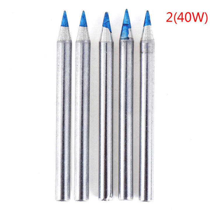 HITN 5Pcs 30w/40w/60w/80w replacement soldering iron tip blue lead-free ...