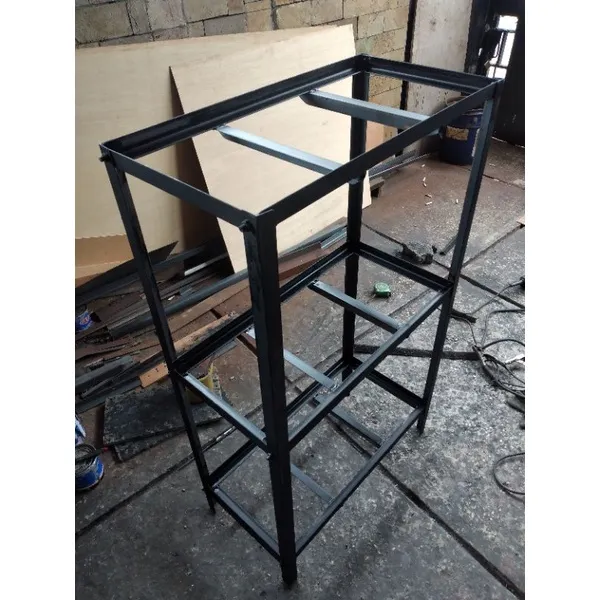 rak aquarium 3 susun 60x40 besi siku bongkar pasang | Lazada Indonesia