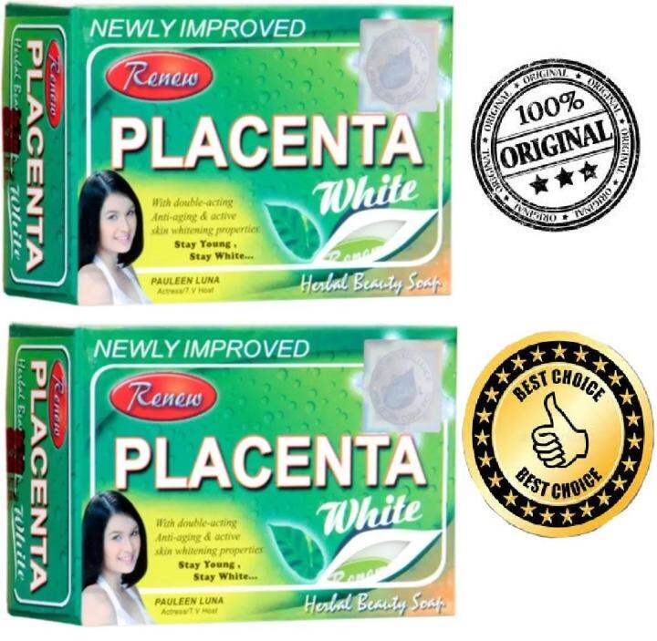 Newly Improved Renew Placenta white Bar 90 grams Set of 2 | Lazada PH